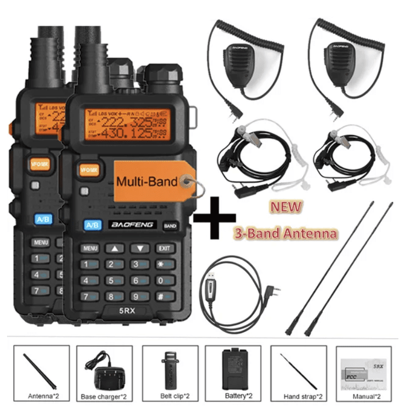 Portofoon - Baofeng Am/Fm - UV-5R - DUO SET - Airsoft Brothers - Webshop